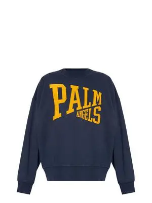 Palm Angels College Crew Fleece - Navy Blue