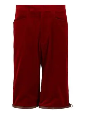 Gucci Stretch Velvet Shorts - Red