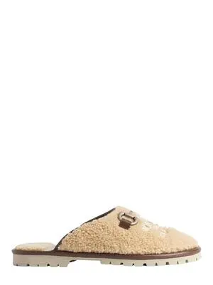 Gucci X The North Face Wool Slippers - Beige/brown/silver