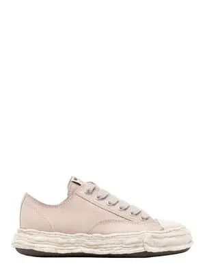 Mihara Yasuhiro Peterson OG Dyed Sole Canvas Low Sneakers Beige/white
