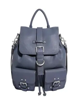 AIMEE Saddle Up Leather Backpack - Soft Ink