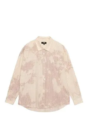 StÜssy Classic Long Sleeve Shirt Bleached Poplin Shirt - Tan