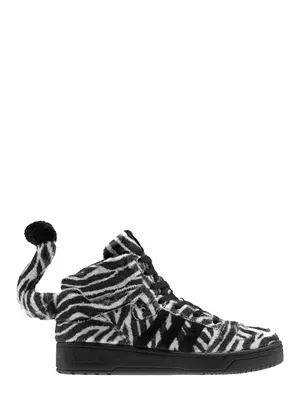 Adidas Js Zebra High-top Sneakers - Black