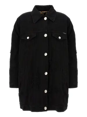 Dolce & Gabbana Denim Long Jacket - Black