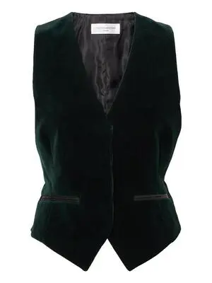 Victoria Beckham Velvet Vest - Green