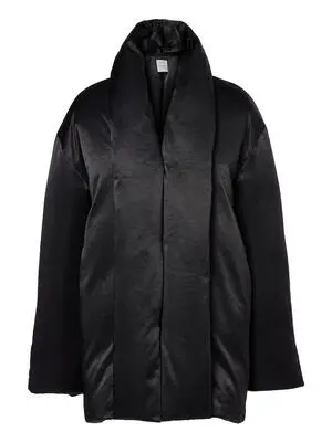 TOTEME Satin Down Hooded Jacket - Black