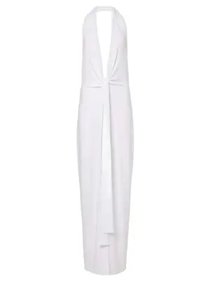 Norma Kamali Halterneck Gown - White