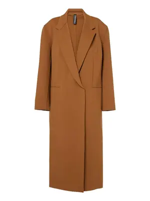 Norma Kamali Oversized Cotton-blend Coat - Brown