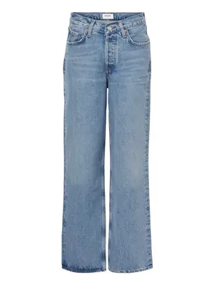 AGOLDE V-waist Baggy Straight Jeans - Blue