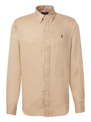Polo Ralph Lauren Linen Oxford Shirt Beige