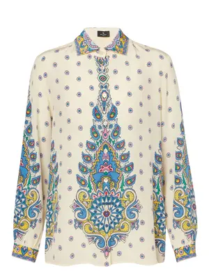 Etro Printed Silk Shirt - White