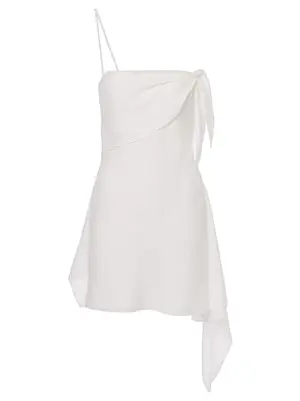 Sir The Label Rosalia Ramie Wrap Mini Dress - White