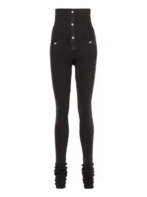 Attico Cotton-blend Leggings - Black