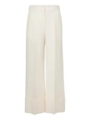 Valentino Garavani Crepe Couture Wide-leg Trousers - White