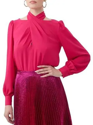 Trina Turk Kanai Blouse - Fairy Fuchsia