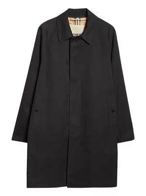 Burberry Camden Water Resistant Cotton Gabardine Car Coat - Black