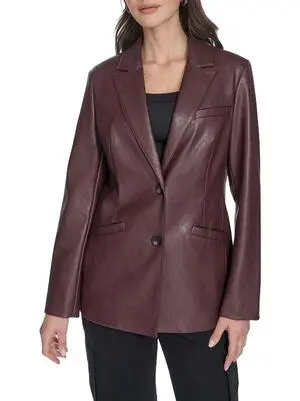 LEVI'S Levi's Faux Leather Blazer Oxblood