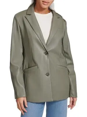 LEVI'S Levi's Faux Leather Blazer Sage