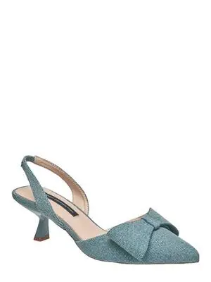 French Connection Slingback Flared Heel - Denim