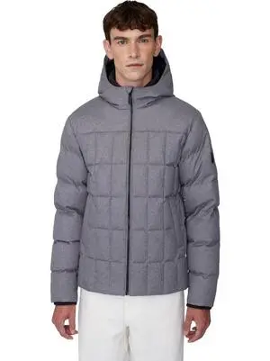 QUARTZ CO. Leo Lightweight Hooded Down Jacket - Heather Grey