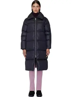 QUARTZ CO. Gisele Long Down Puffer Jacket Black