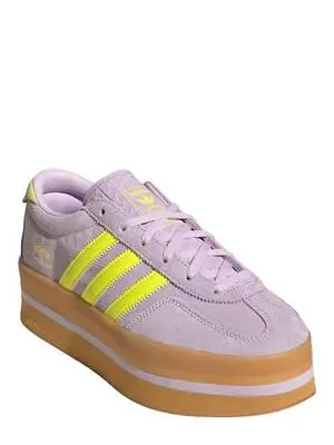 Adidas Gazelle Stack Platform Sneaker Ice Lavender/ Yellow/ Gum