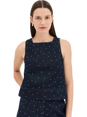 ALIGNE Meg Diamante Top - Indigo