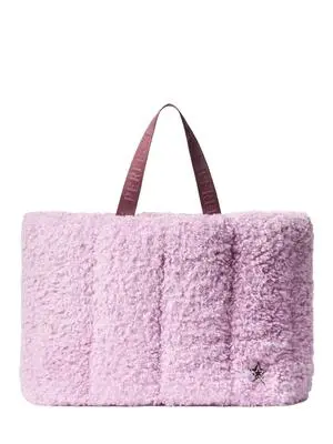 Perfect Moment Oversized Tote Bag - Pink-shearling