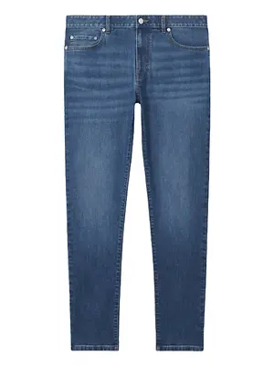 REISS Maddison Tapered-leg Slim-fit Jeans - Mid Blue Wash