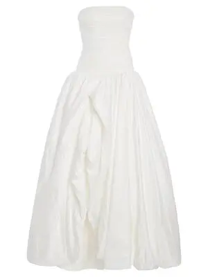 Aje Violette Bubble-hem Maxi Dress - Ivory