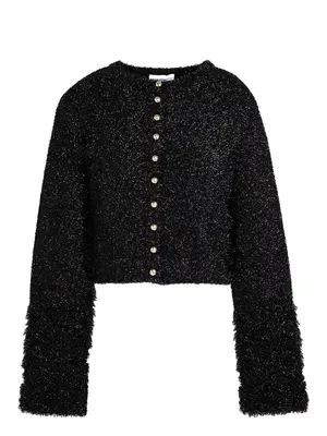 Rabanne Tinsel Cardigan - Black