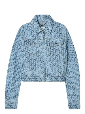 Rabanne Denim Jacquard Jacket - Mid Denim