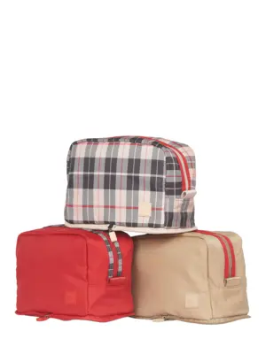 IHKWIP Set Of 3 Packable Cosmetic Cases - One-color