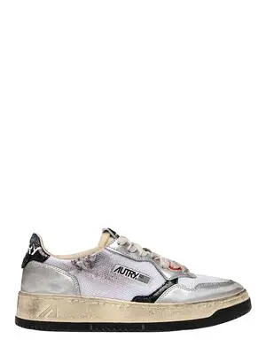 AUTRY Sup Vint Low Top Sneakers - Silver/white