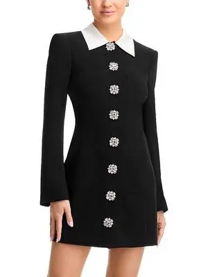 Cinq À Sept Sheryl Embellished Mini Dress - Black / Ivory