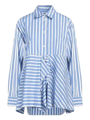 JW Anderson Ruched Striped Shirt - Blue