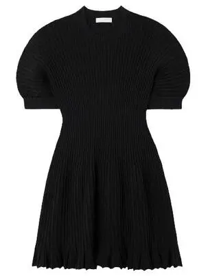 Ulla Johnson Talie Ribbed-knit Mini Dress - Black