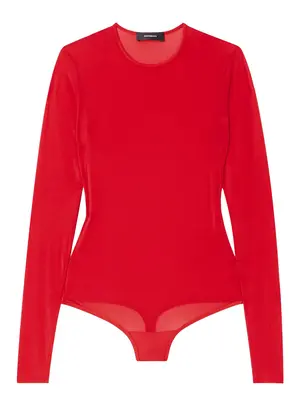 Wardrobe.NYC Stretch-jersey Thong Bodysuit - Red