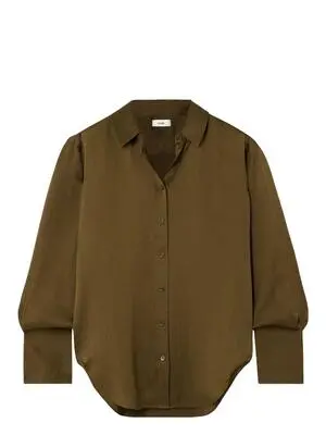 FRAME The Standard Silk Shirt - Green