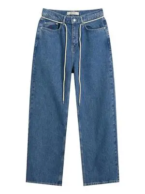 ABOUT:BLANK Straight Leg Denim Jeans - Mid Wash Blue