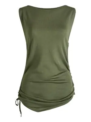 Sir The Label Yoland Ruched Tank Top - Khaki