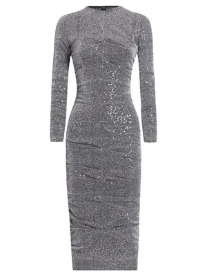 Dolce & Gabbana Sequinned Midi Dress - Grey