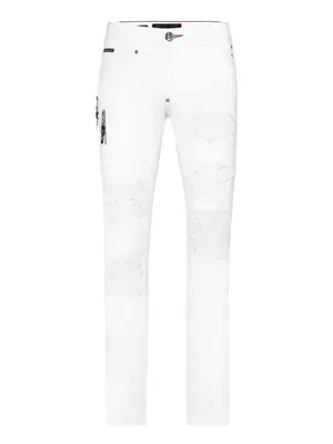 Philipp Plein Rock Star Slim Fit Jeans - White