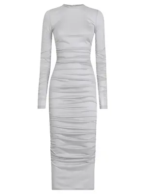 Dolce & Gabbana Ruched Midi Dress - Grey
