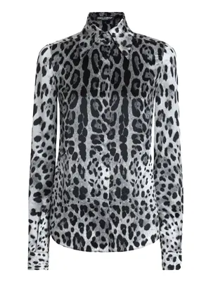 Dolce & Gabbana Dolce & Gabbana Leopard-Print Blouse Grey