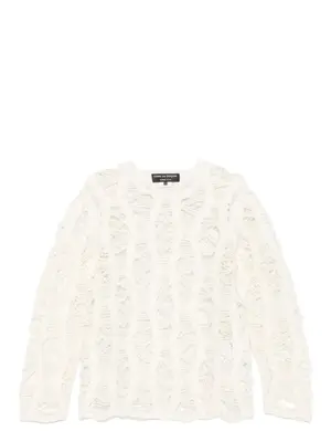 Comme Des Garçons Openwork Sweater - Neutrals