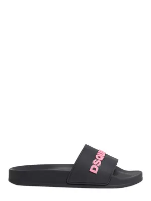 Dsquared2 Logo-print Slides - Black
