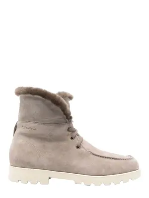 Santoni Suede Hiking Boots - Neutrals