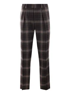 Fendi Tartan Trousers - Brown