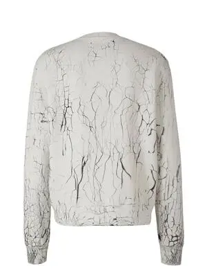 Amiri Cracked Dye Core Logo Crewneck Sweatshirt - White